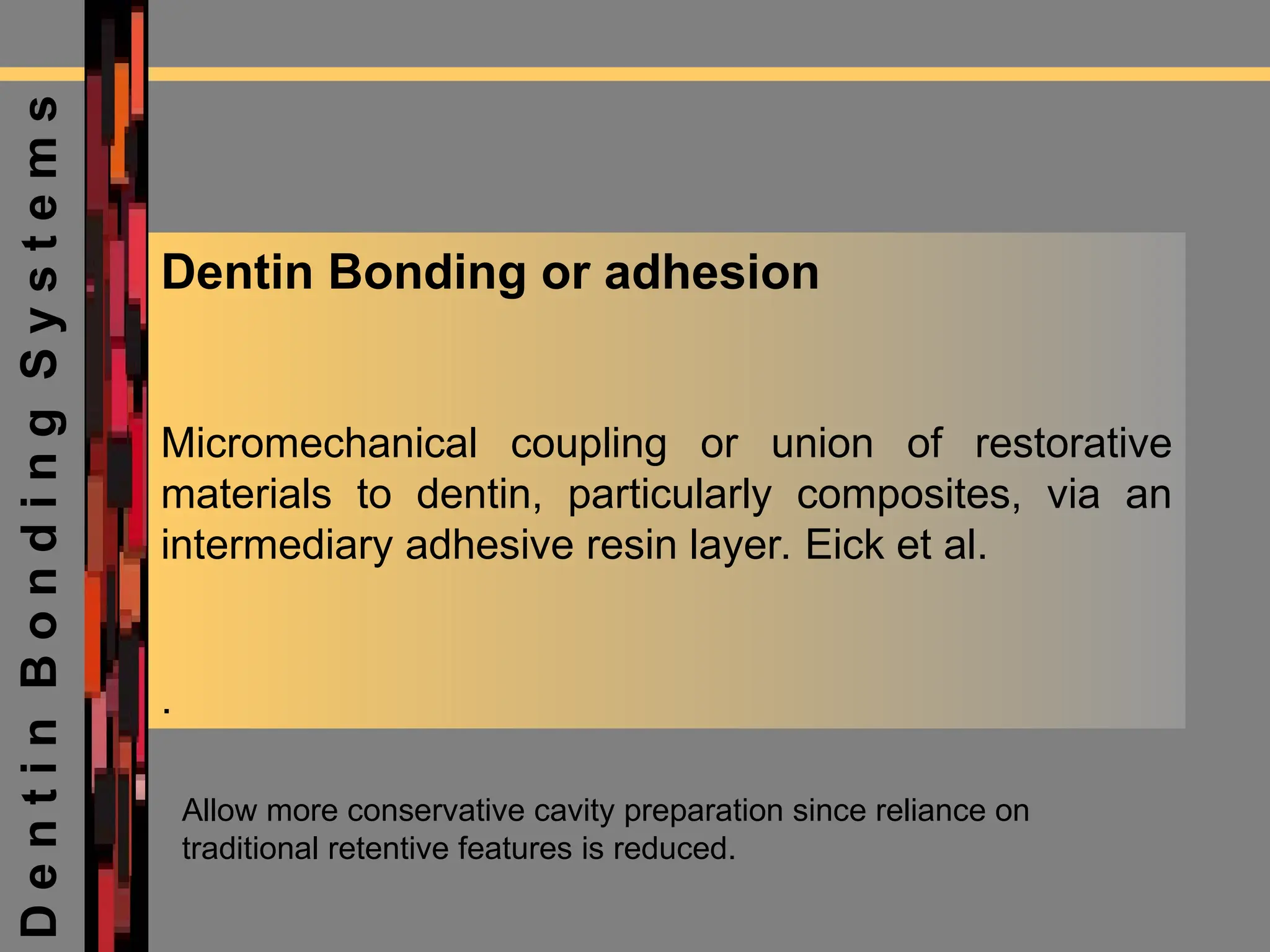 Dentin Bonding Systems in operative dentistry | PPT