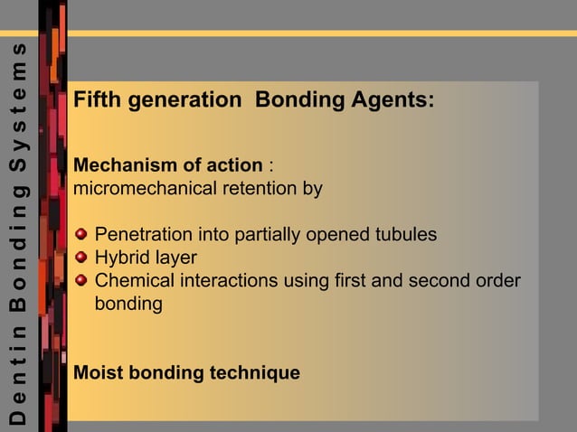 Dentin Bonding Systems in operative dentistry | PPT