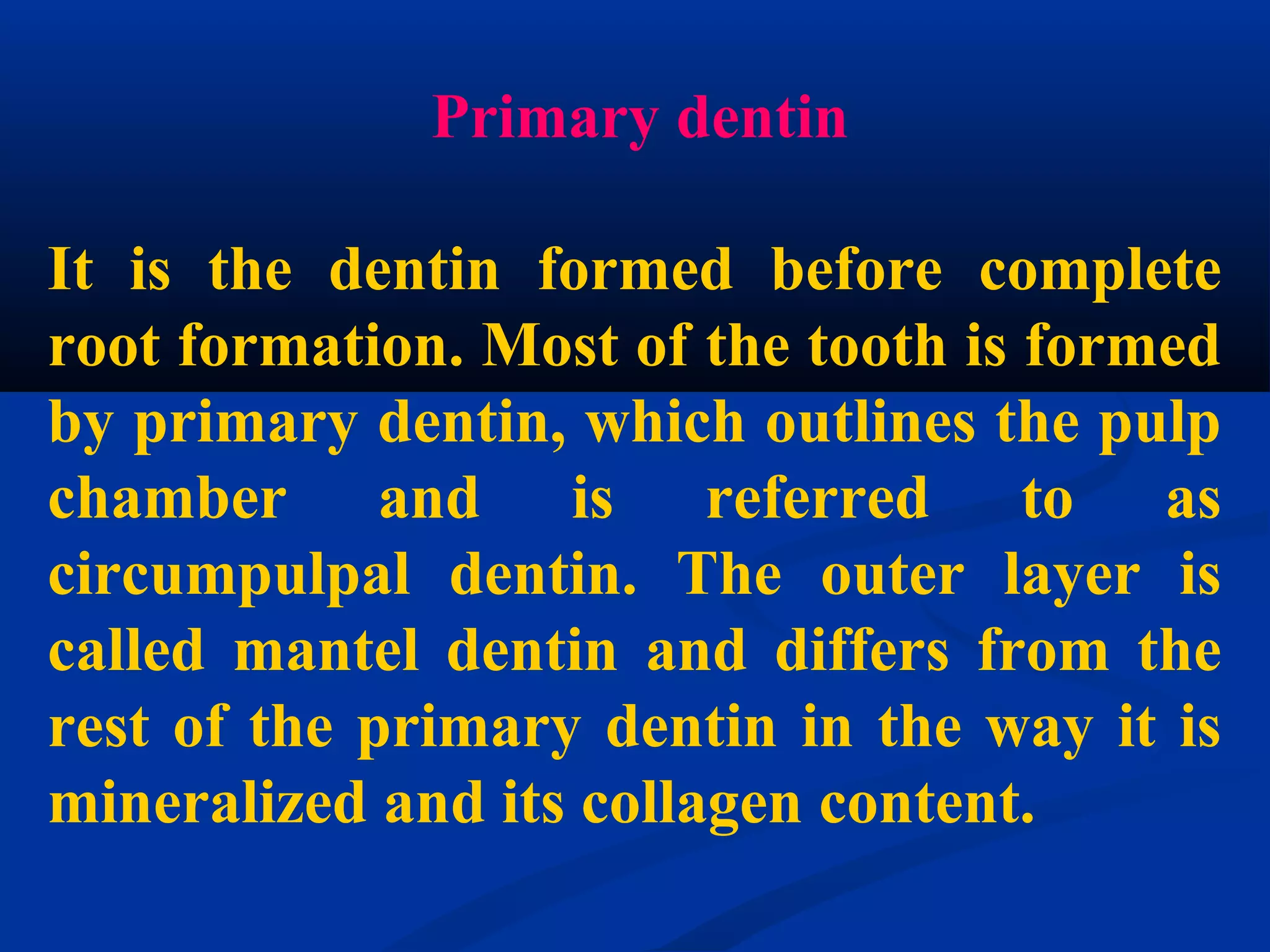 Dentine | PPT