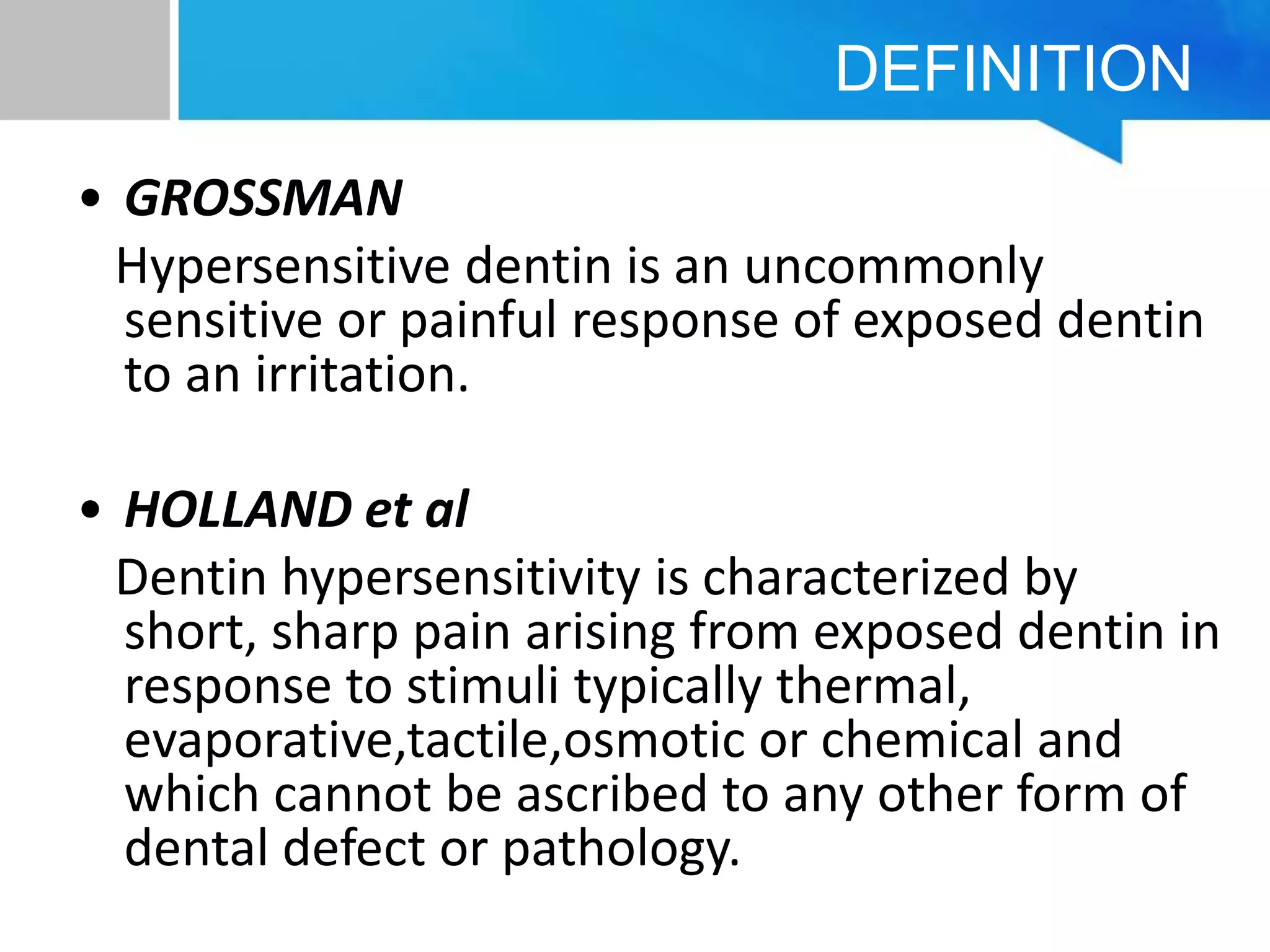 Dentin hypersensitivity | PPTX