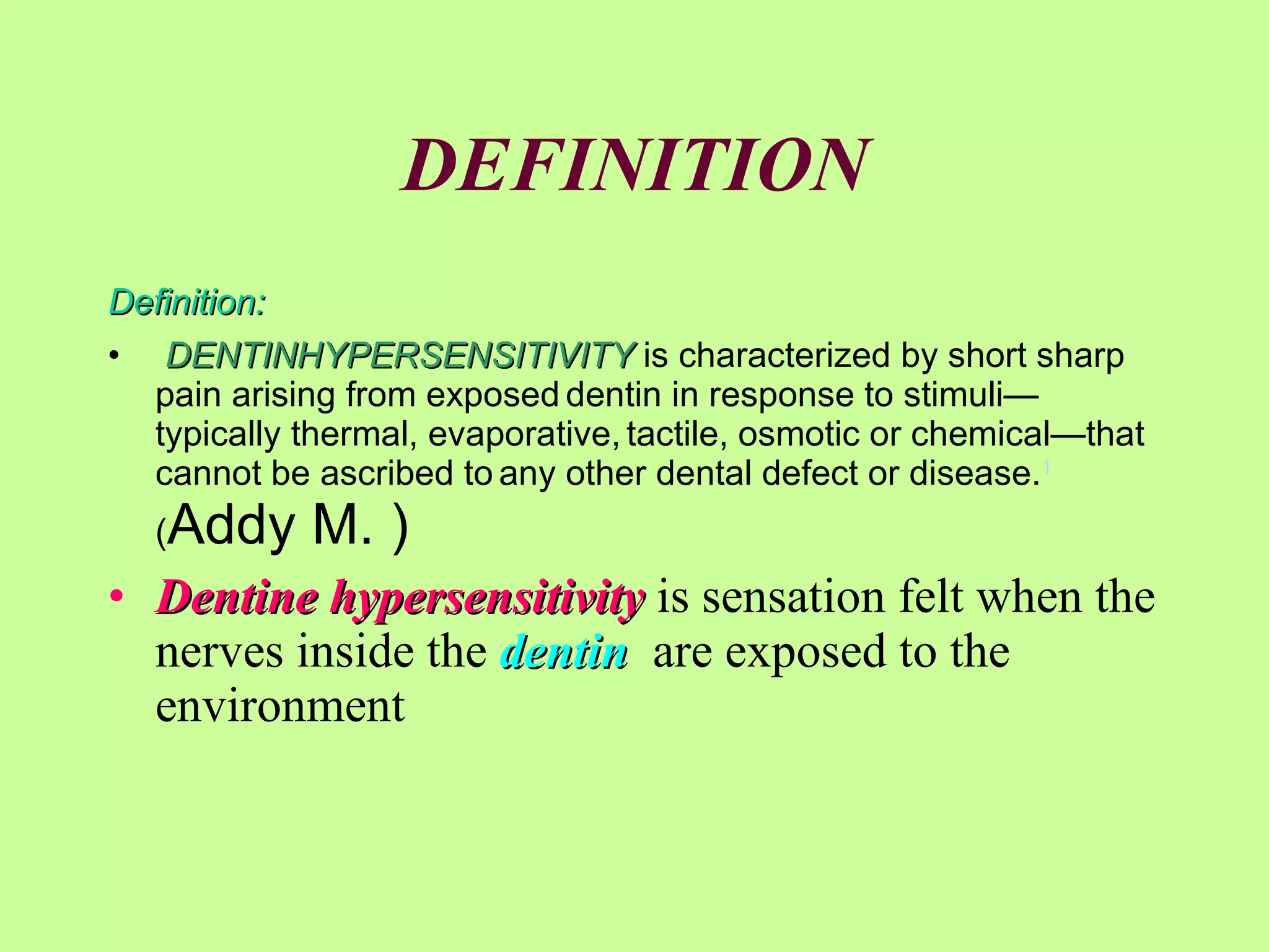 Dentin hypersensitivity final | PPT