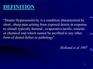 Dentin hypersesitivity | PPTX