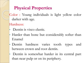 BDS first year Dentin presentation by SDM d | PPT
