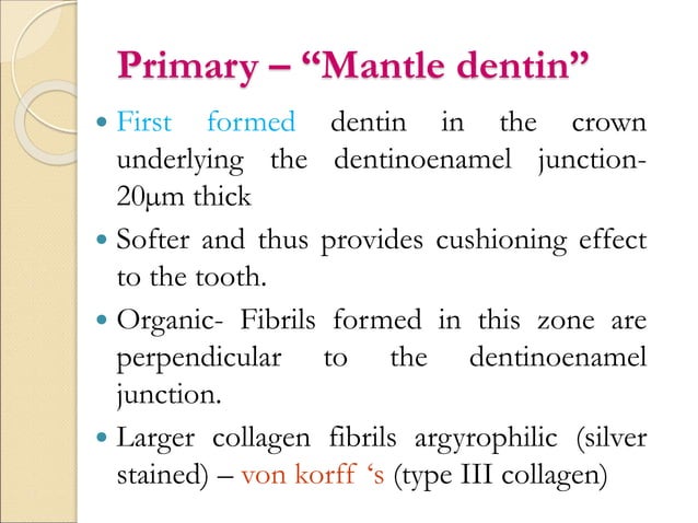 BDS first year Dentin presentation by SDM d | PPT