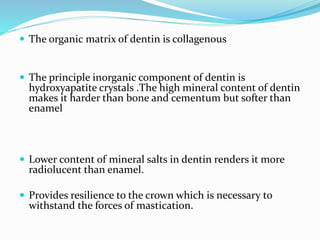 Dentin with emphasis on applied physiology and pathology | PPTX