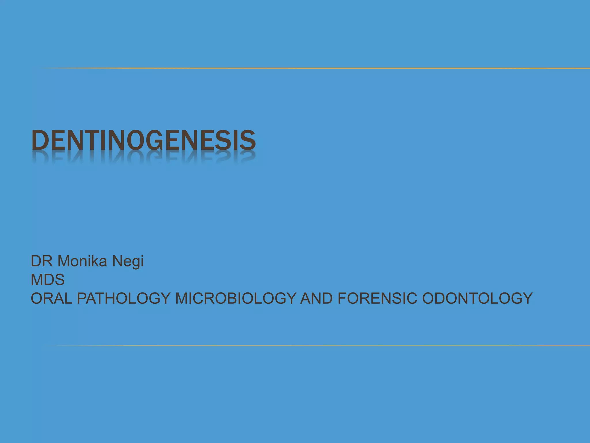 Dentinogenesis | PPTX
