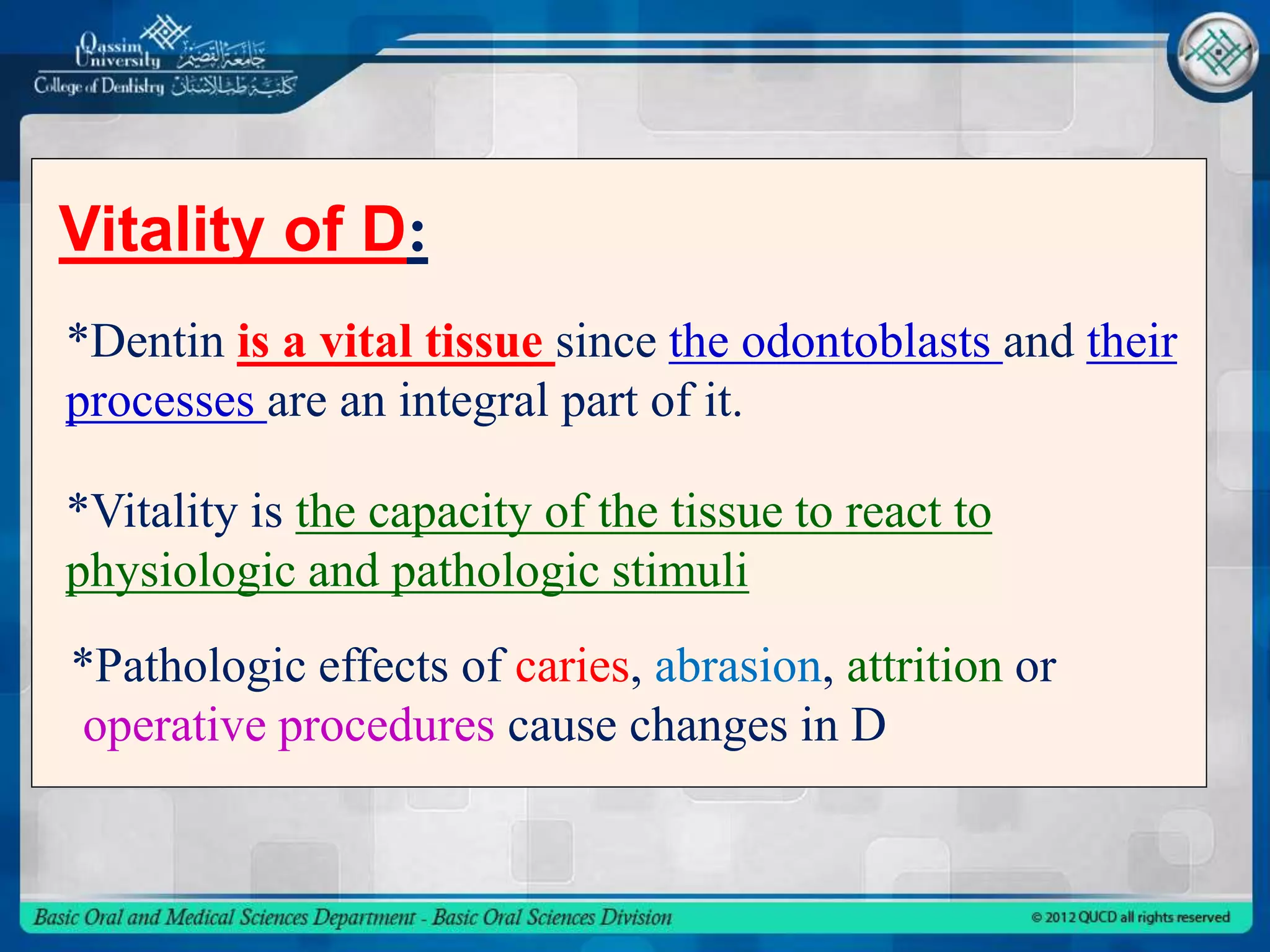 Dentinogenesis & histology of dentin | PPT