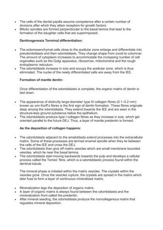 Dentin Oral Histology Notes Dentin Salient Features Of Dentin | DOCX