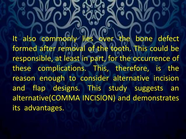 Dentist in pune.(BDS. MDS) - Dr. Amit T. Suryawanshi. Comma Incision ...