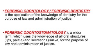 Dentition Basics forensic m. powerpoint t | PPTX