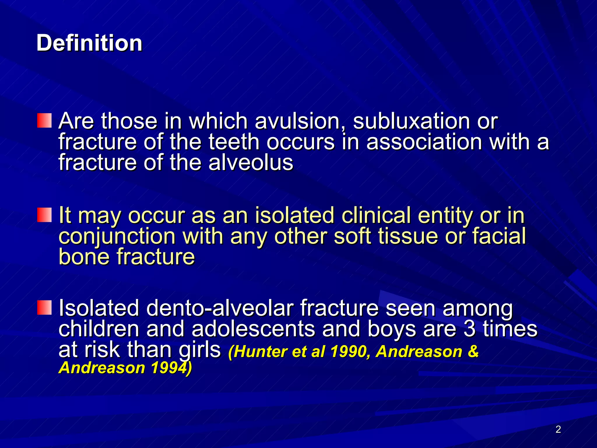 Dento Alveolar Fractures | PPT
