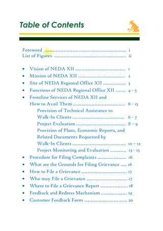 Updated NEDA RO XII Citizen's Charter | PDF