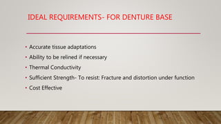 Denture base | PPTX