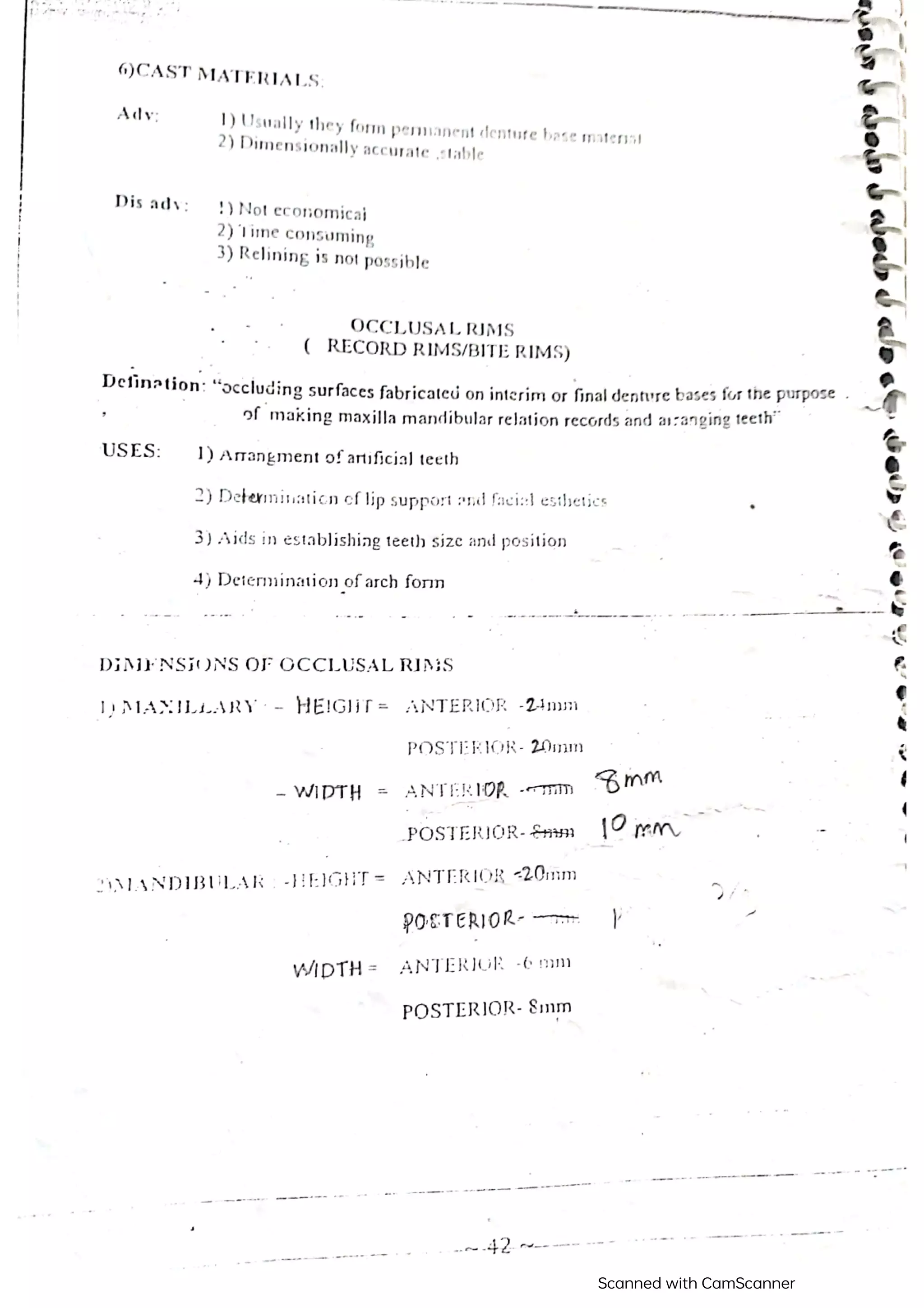 denture base and occlusal rim notes.pdf | Oral care | Personal Care