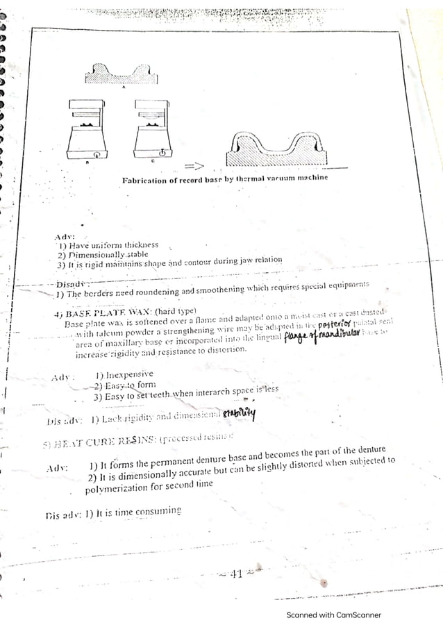 denture base and occlusal rim notes.pdf | Oral care | Personal Care