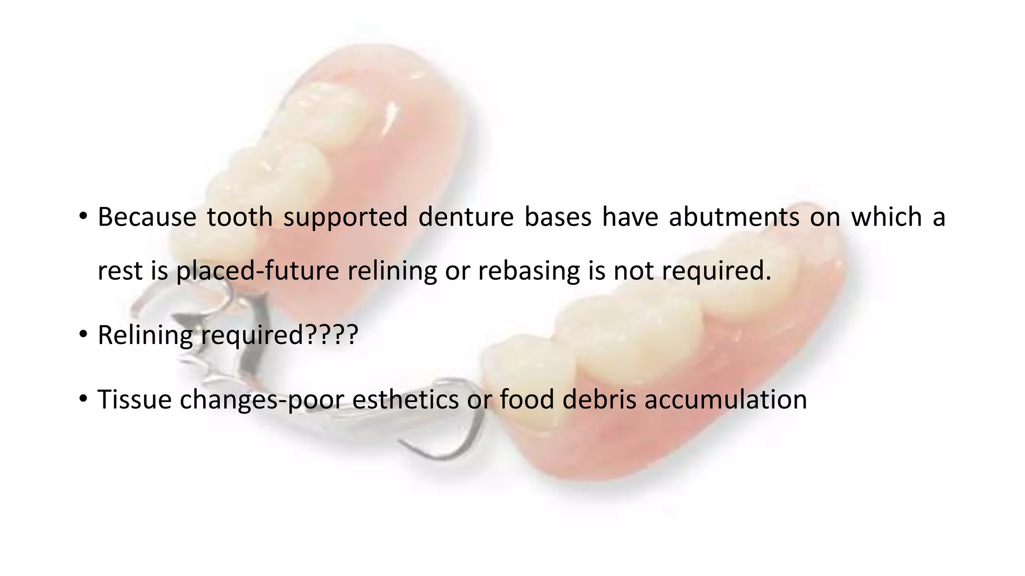 Denture base considerations in rpd | PPTX