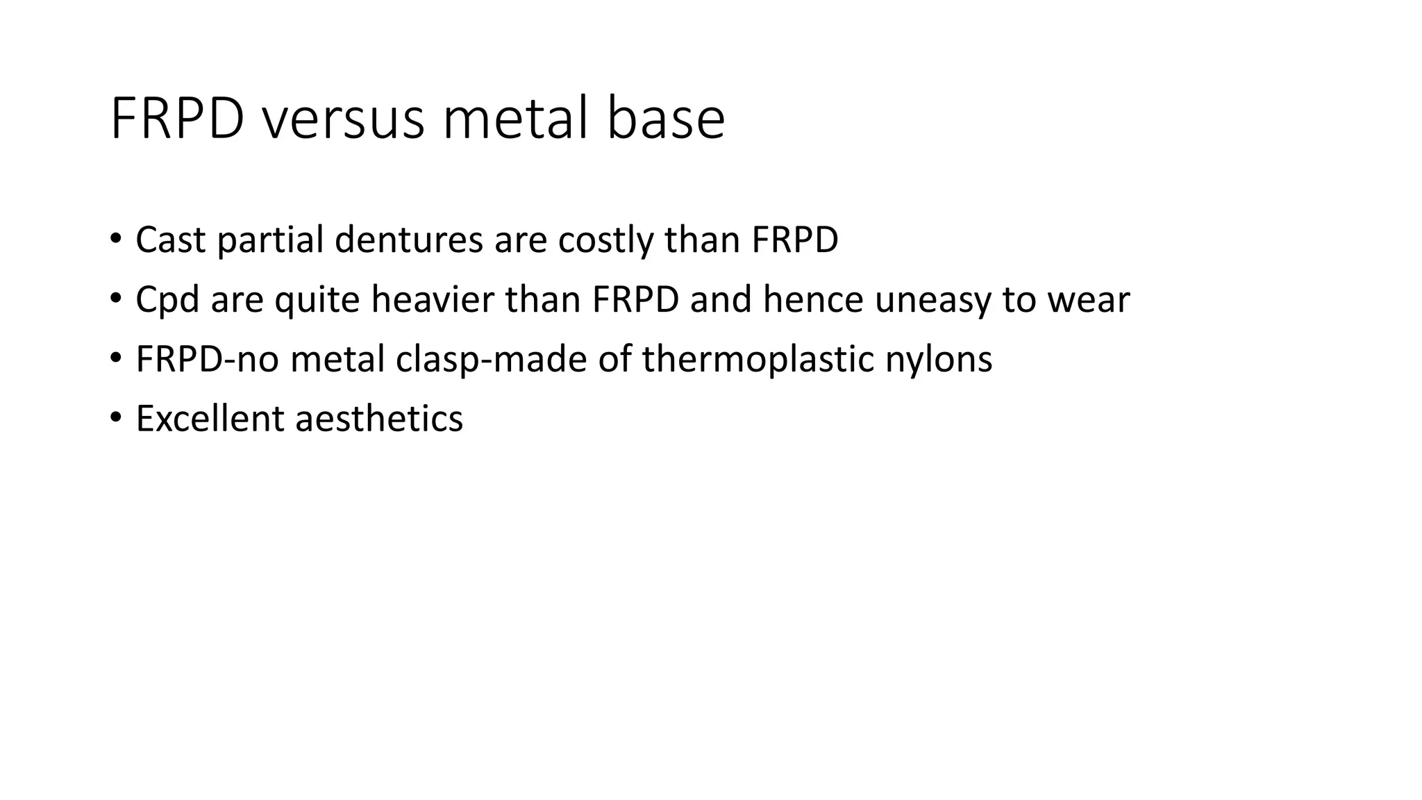 Denture base considerations in rpd | PPTX