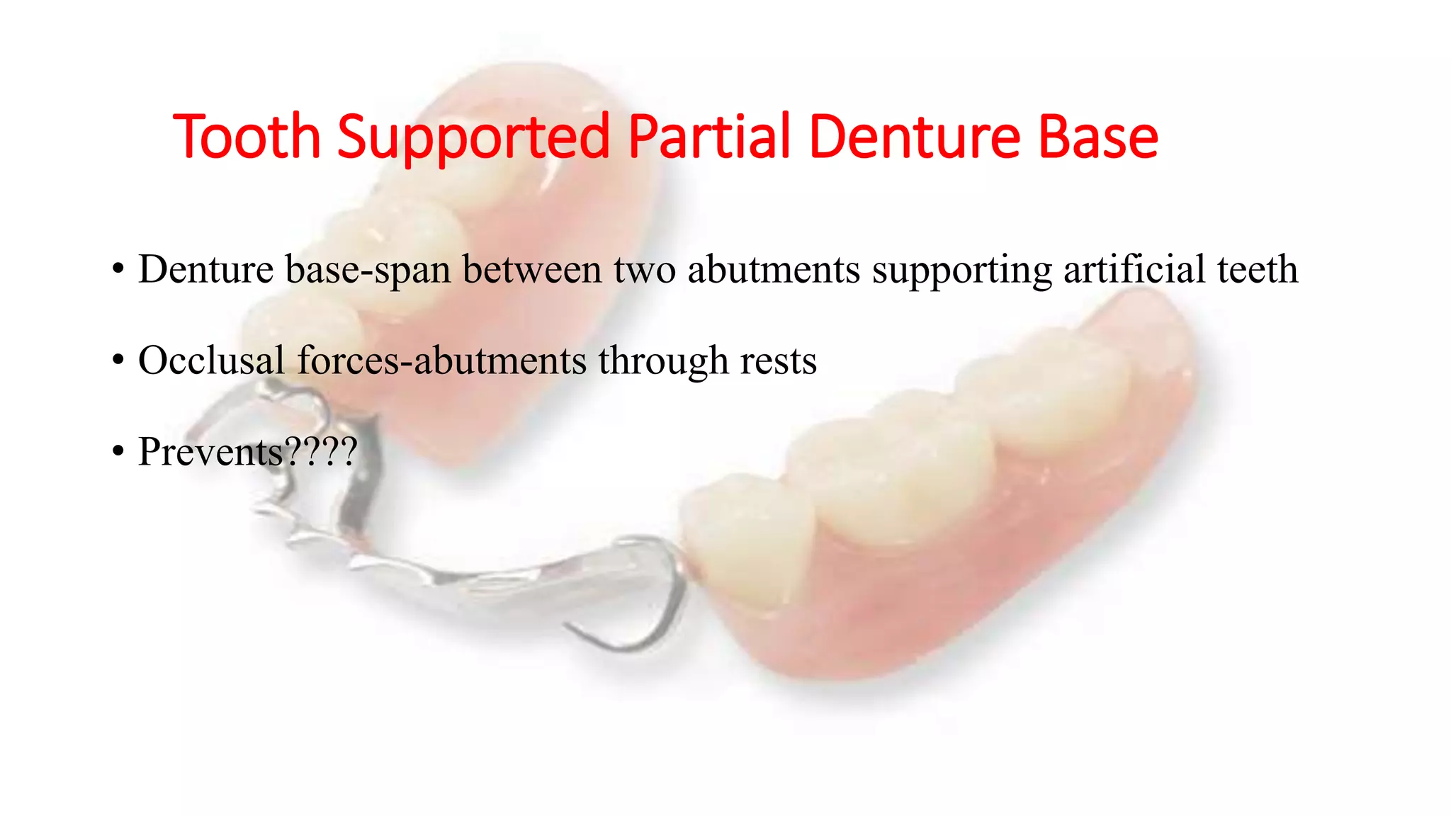 Denture base considerations in rpd | PPTX