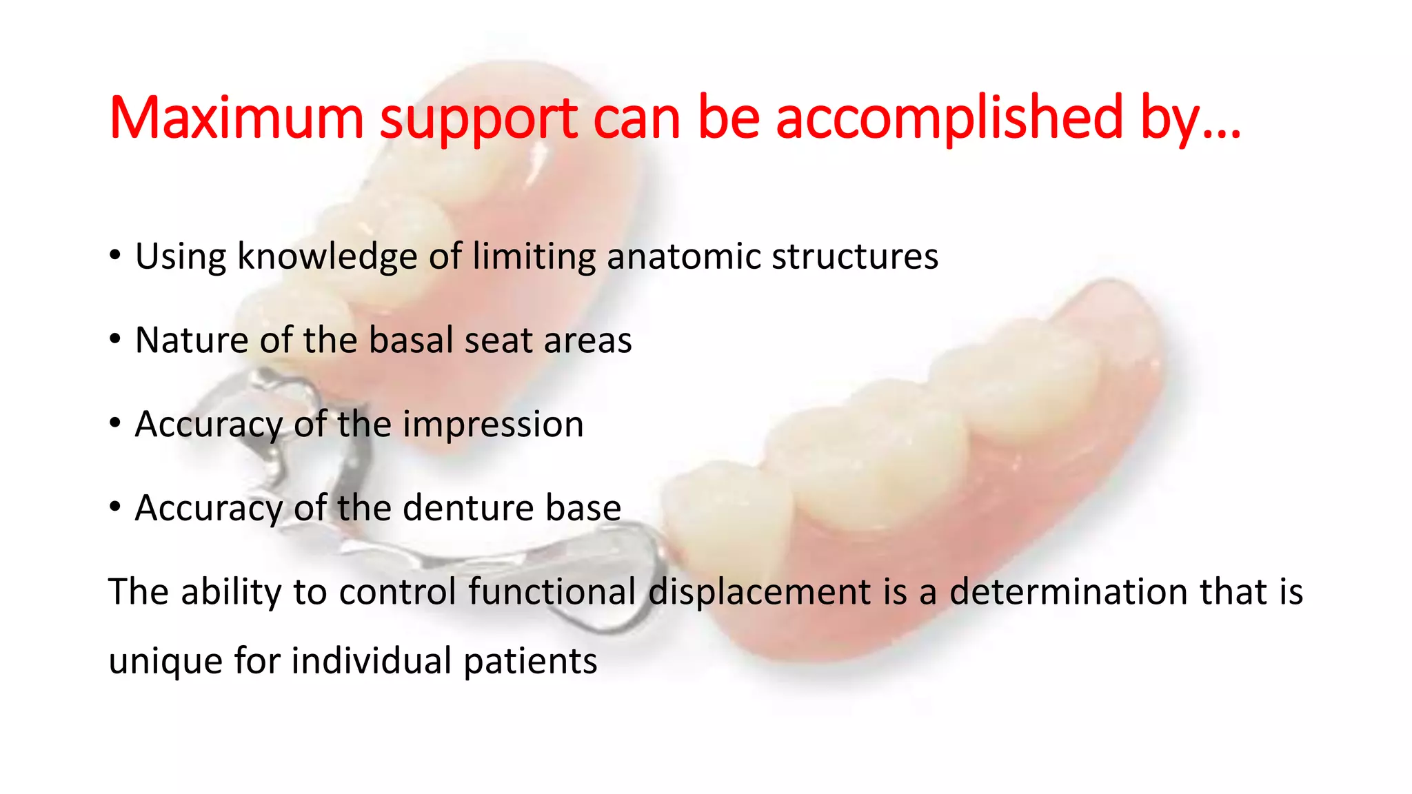 Denture base considerations in rpd | PPTX