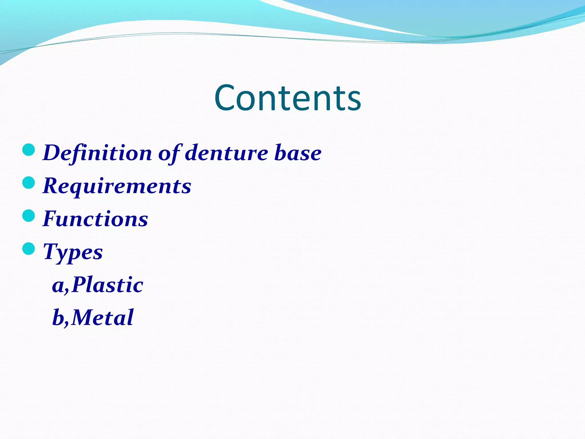 Denture base materials | PPT