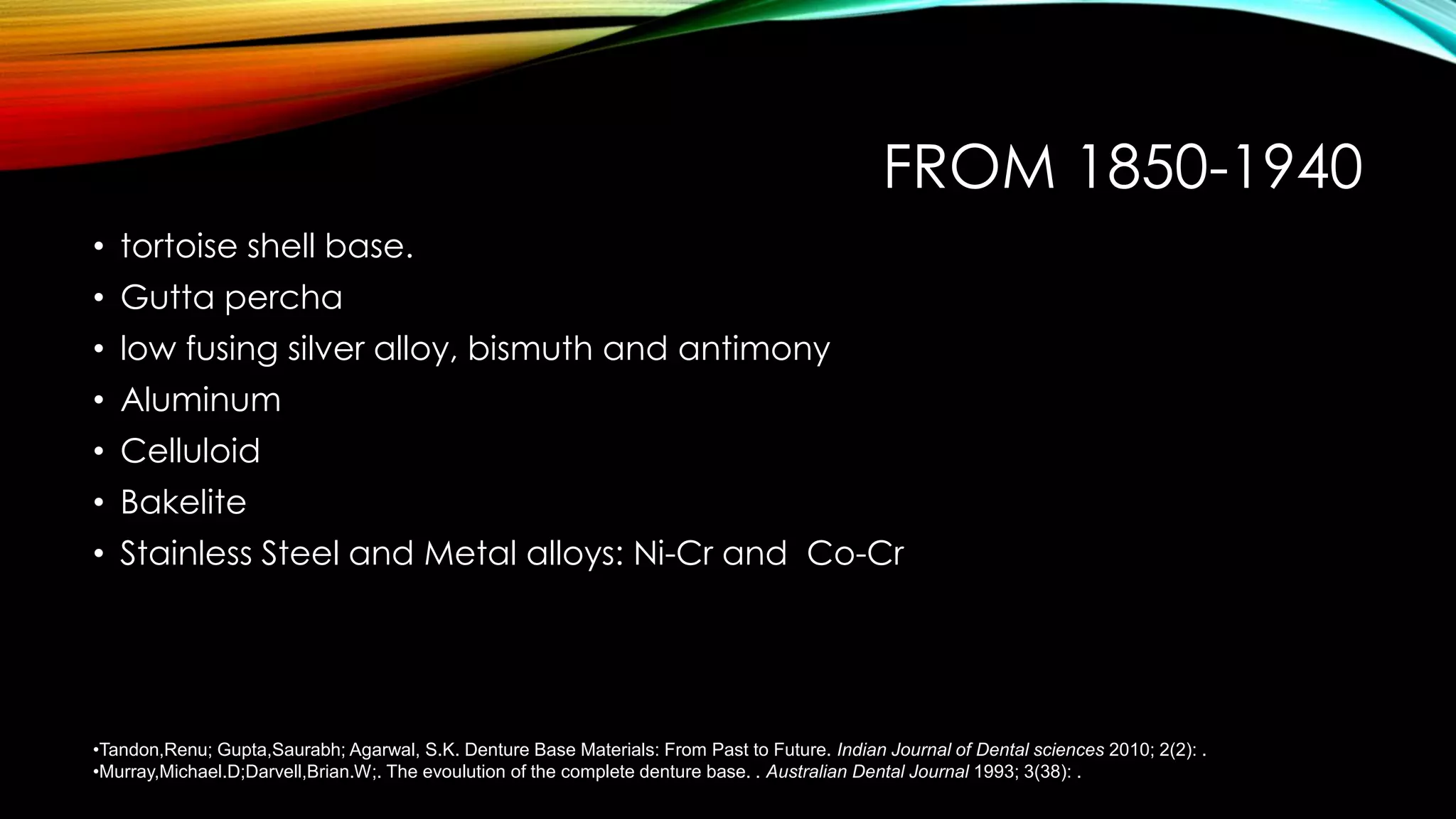 Denture base materials | PPTX