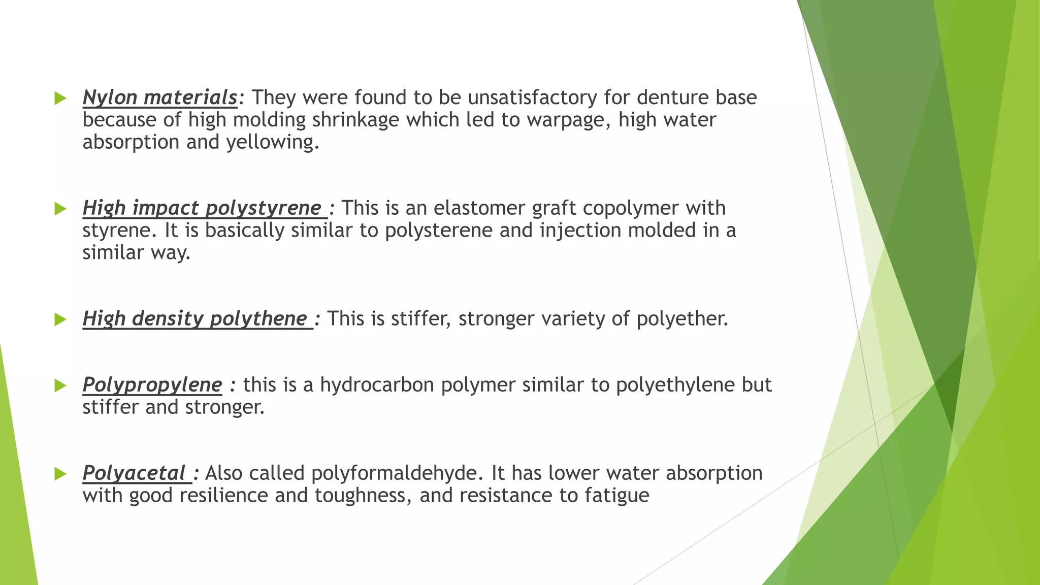 Denture base materials | PPTX