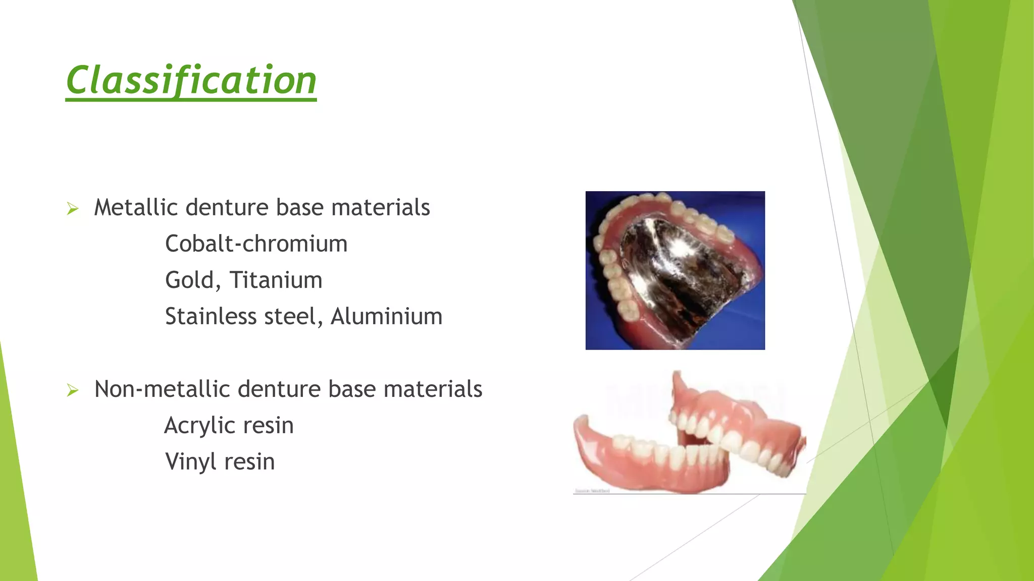 Denture base materials | PPTX