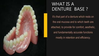 Denture base materials | PPTX