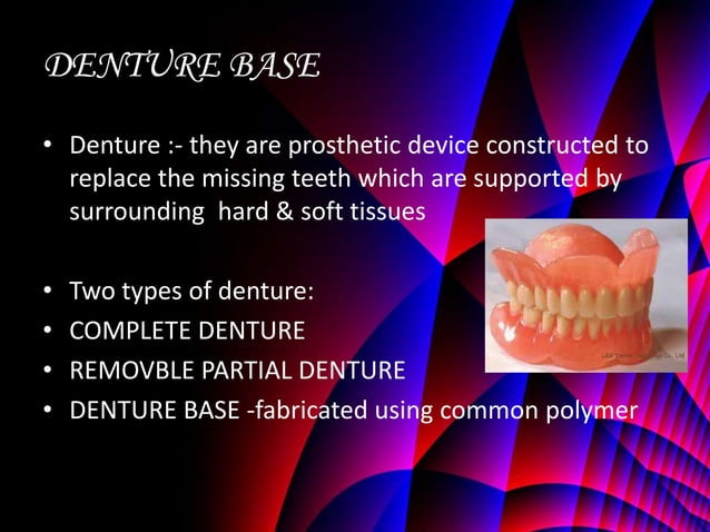 Denture base resins | PPTX