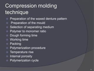 Denture base resins | PPTX