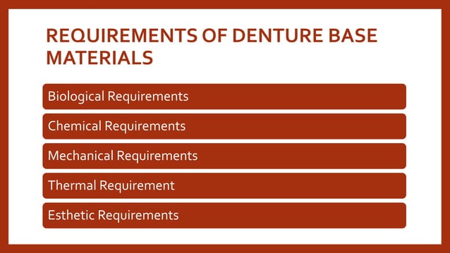 Denture base resins materials and its mechanism of action | PPT