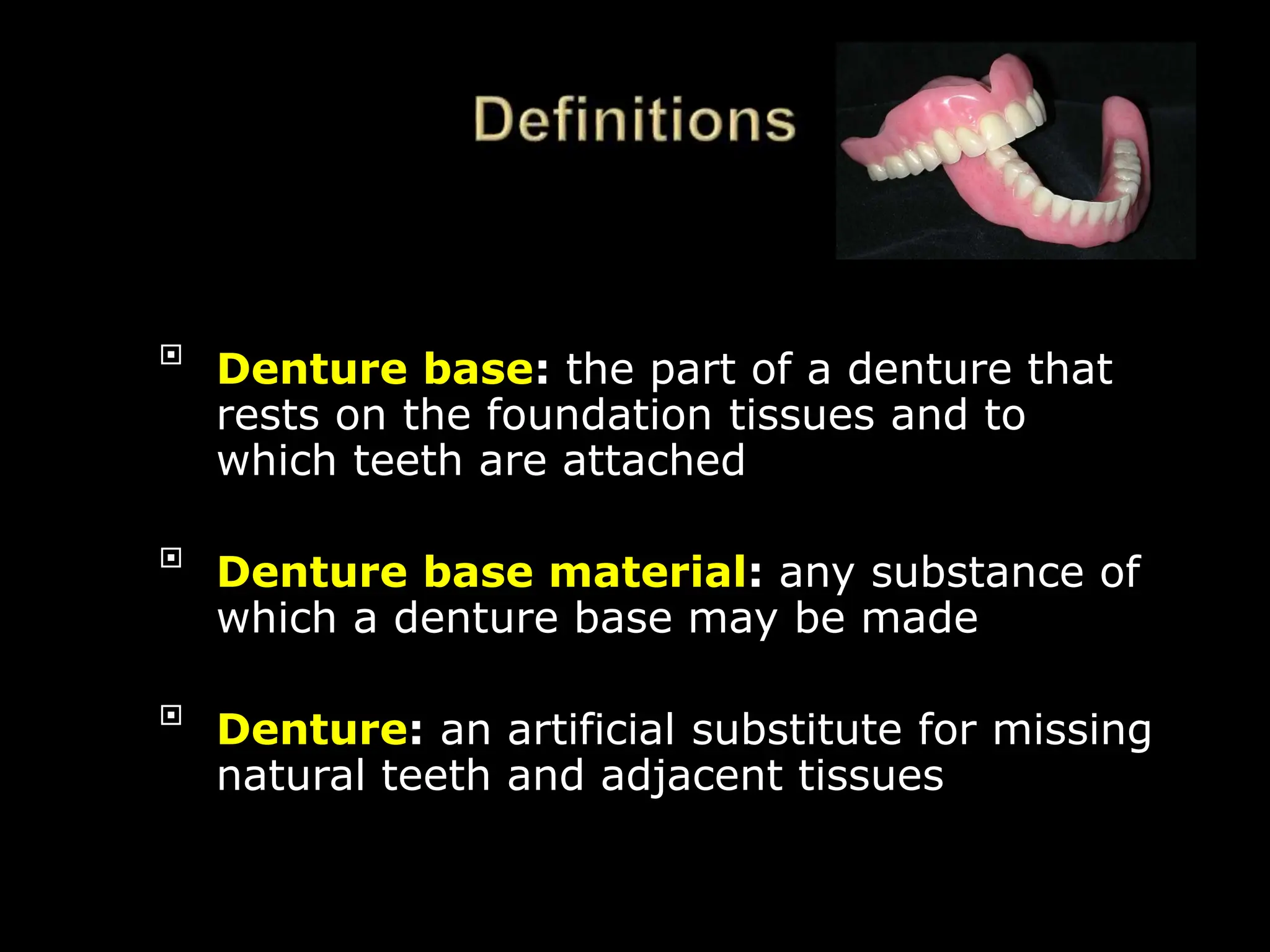 denture_base_resins used in dentistry ppt | PPTX
