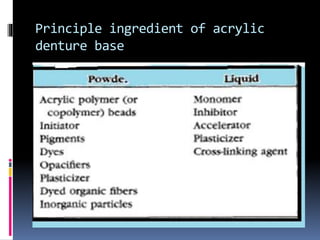 Denture bases | PPTX
