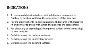 DENTURE COPYING PROCEDURES IN PROSTHETIC | PPTX
