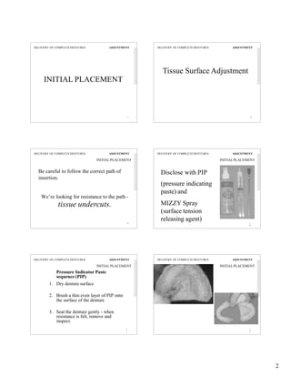 Denture delivery | PPTX