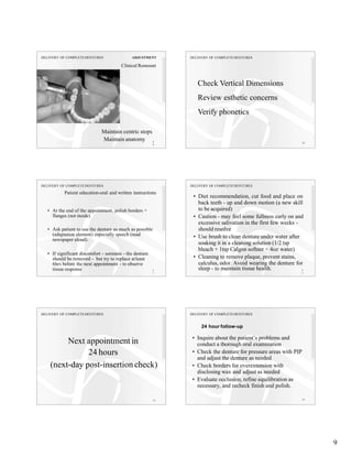 Denture delivery | PPTX