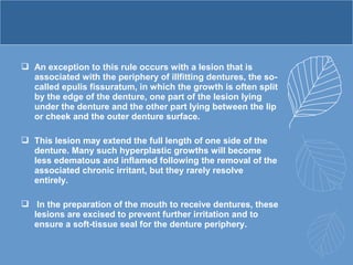 Denture induced lesions- Aarti Dubey | PPT