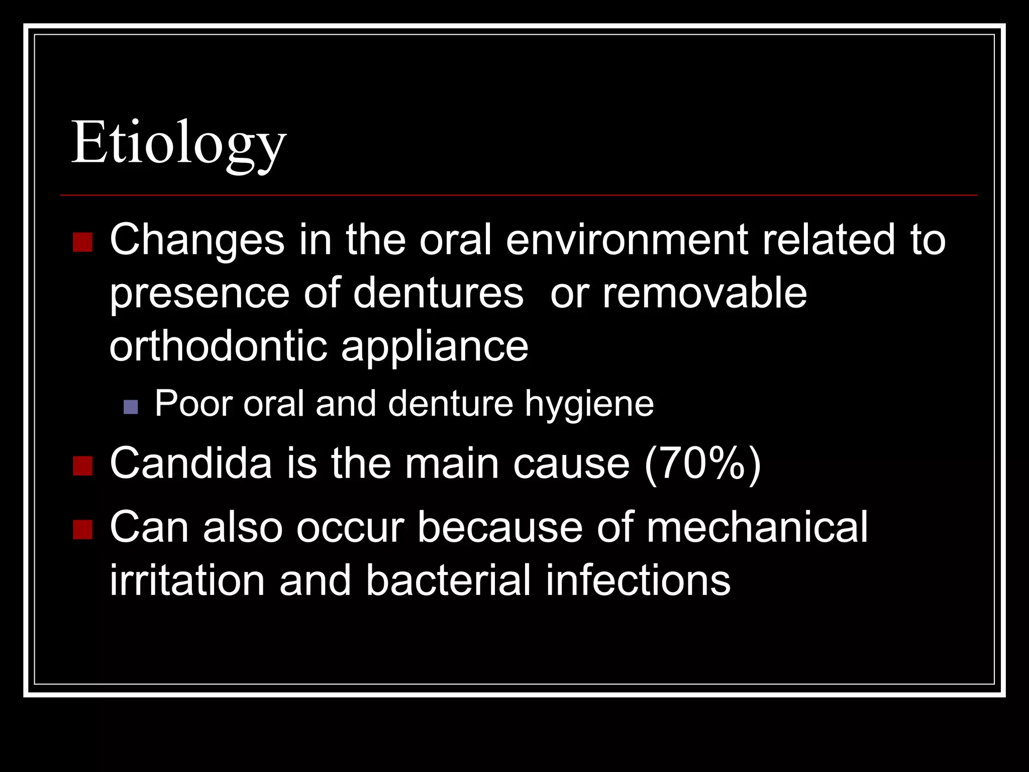 Denture Stomatitis | PPTX