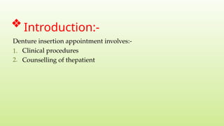 Denture Insertion (1).pdf.pptx vvvvvvvvv | PPTX