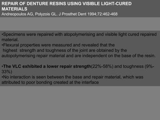 Denture Repair . | PPTX