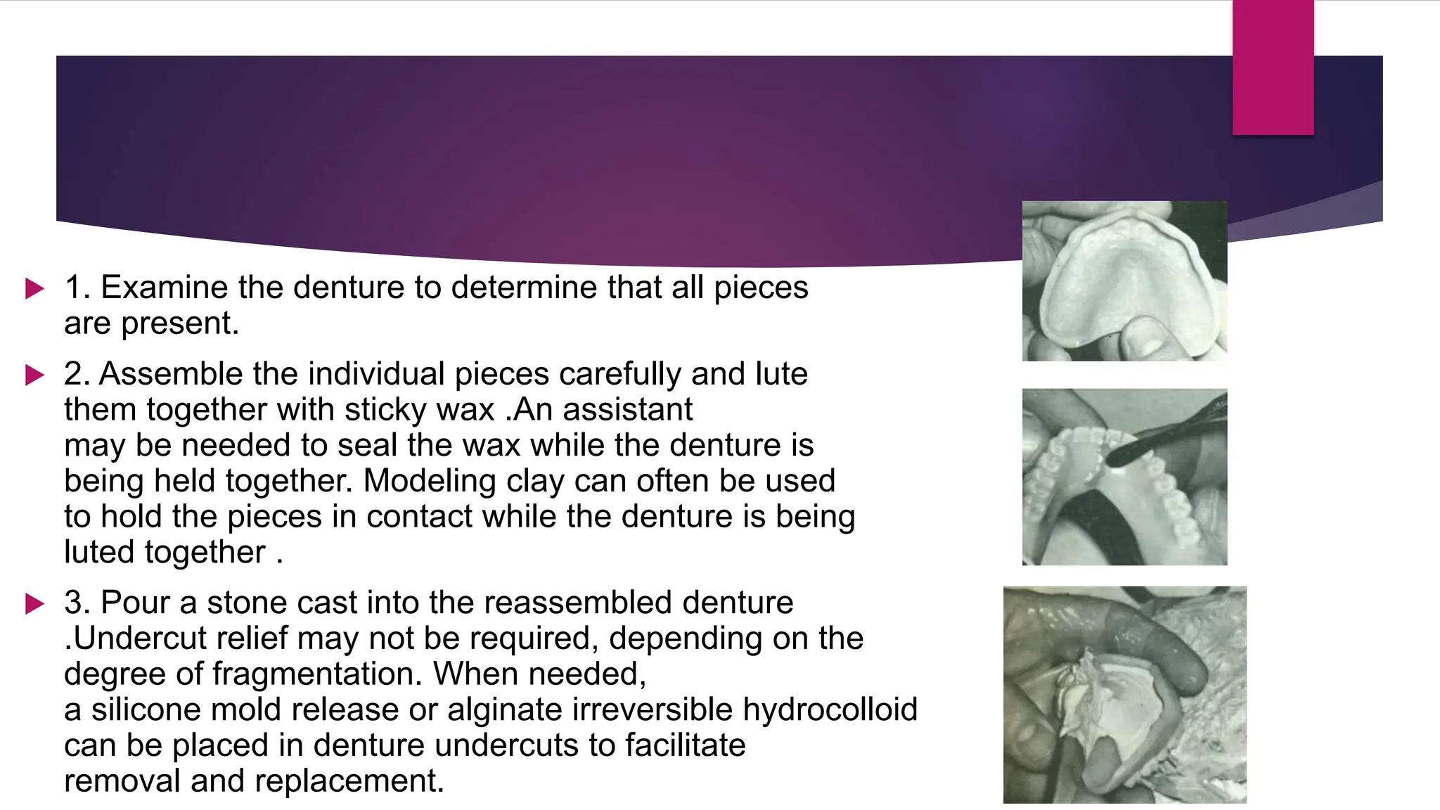 Denture repair in complete dentures .pptx