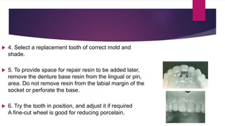 Denture repair in complete dentures .pptx