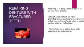 Denture repair in complete dentures .pptx