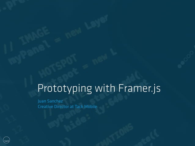 Prototyping with Framer.js