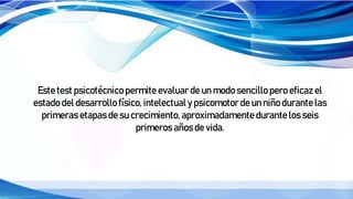 Test de denver pediatría y puericultura clase | PPTX