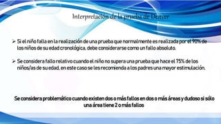 Test de denver pediatría y puericultura clase | PPTX