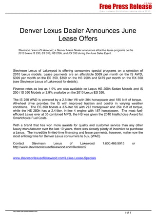 Denver lexus | PDF