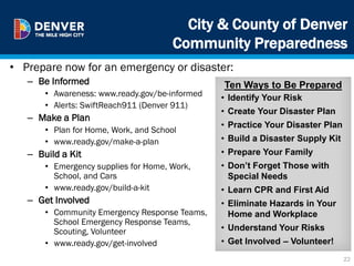 2018 GIS in Emergency Management: Denver Office of Emergency Management ...