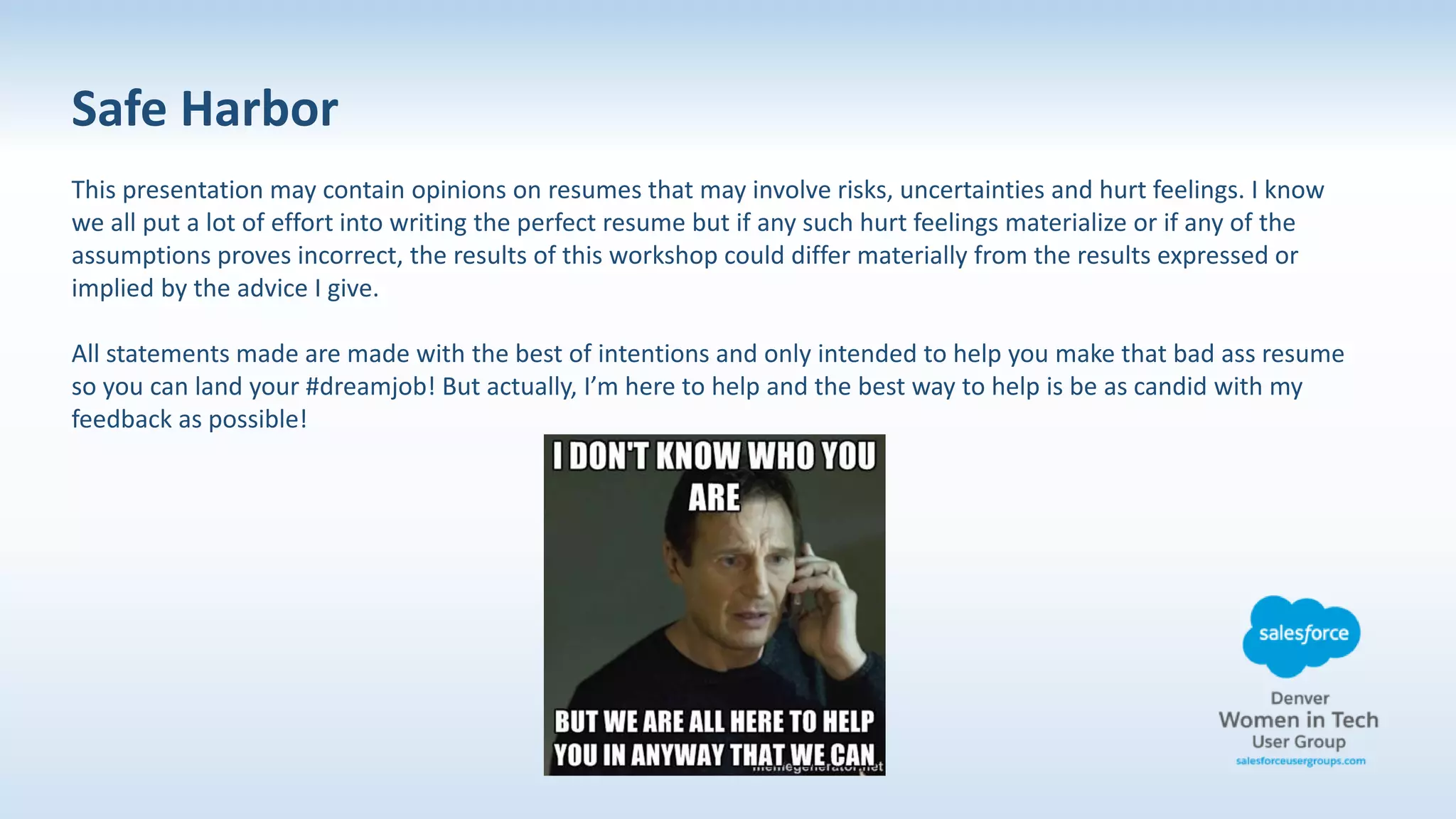 Extreme (Salesforce) Resume Makeover! | PPTX