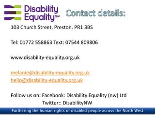 Disability Equality NW | PPT